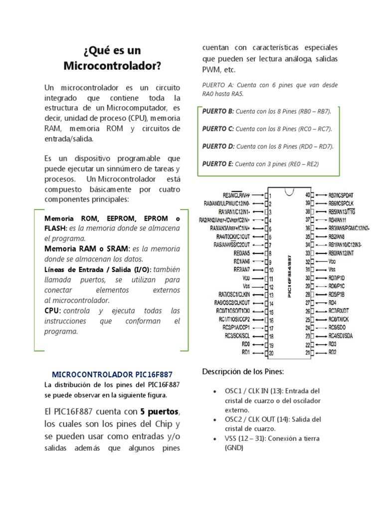 Qué Es Un Microcontrolador | PDF | Microcontrolador | Electrónica digital