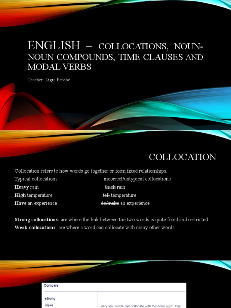 Collocations and Modal Verbs Guide | PDF | Noun | Verb