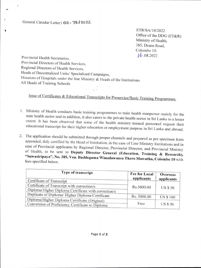 Transcript New Circular | PDF