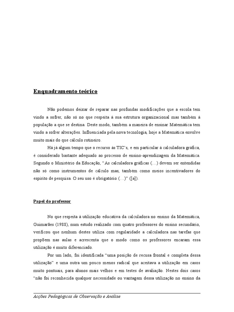 Enquadramento Teórico | PDF | Aprendizado | Matemática