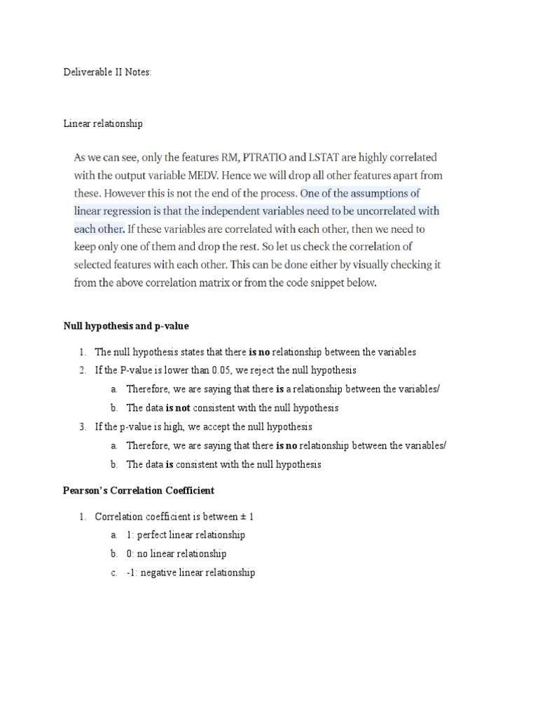 Understanding Null Hypothesis and Correlation | PDF