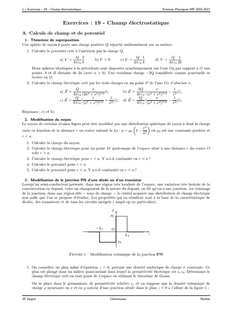 Champ Électrostatique | PDF | Champ électrique | État plasma