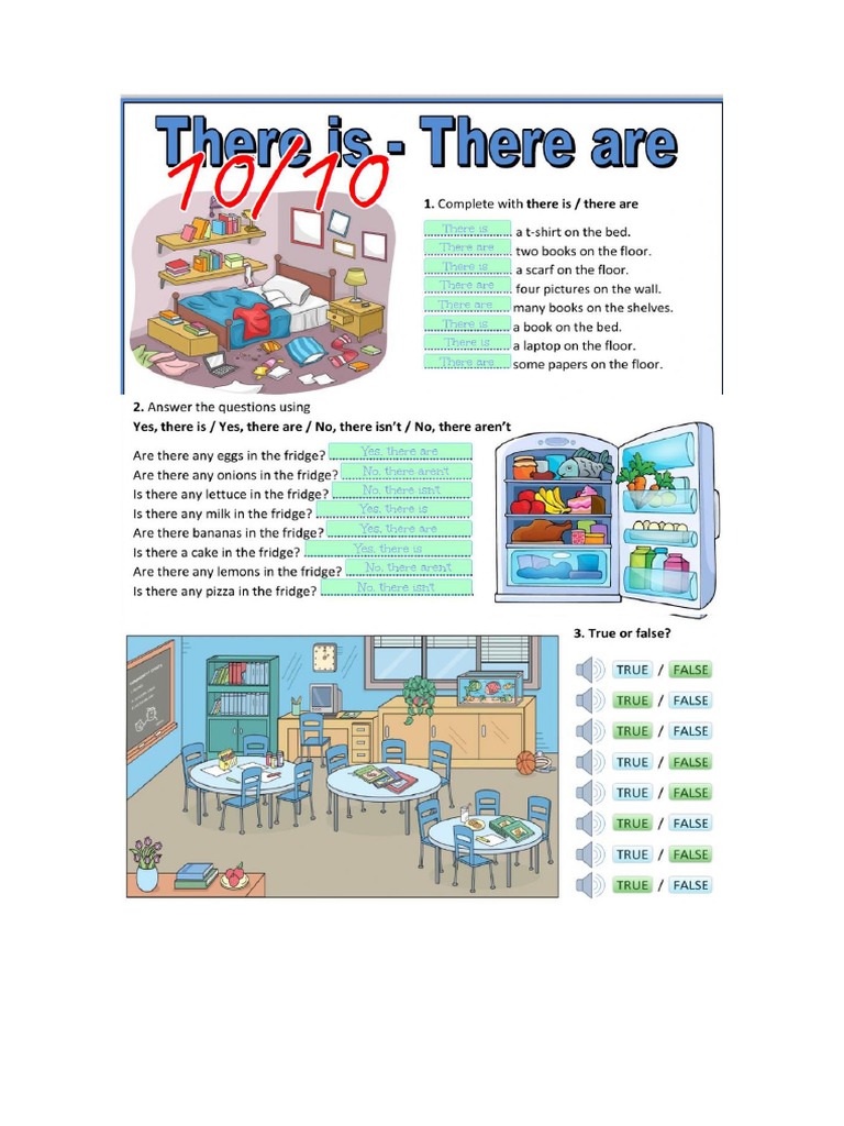 Liveworksheet - There Is There Are | PDF