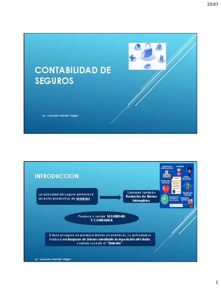 Introducción Contabilidad de Seguros | PDF | Seguro | Póliza de seguros