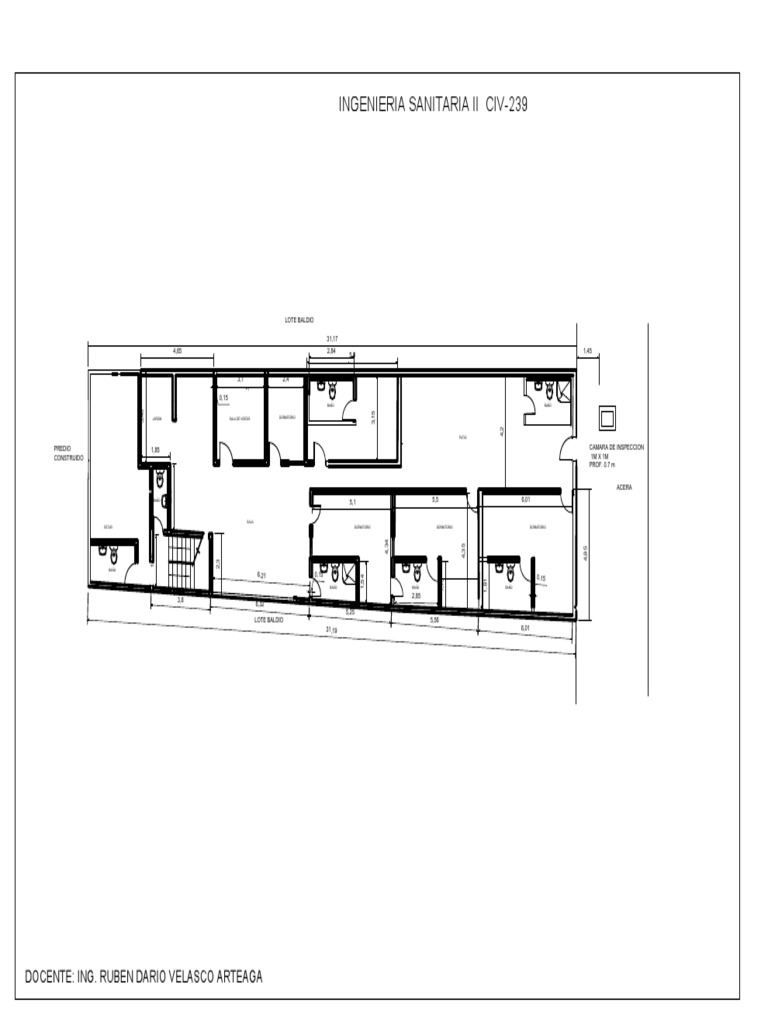 Ingeniería sanitaria predio construido | PDF