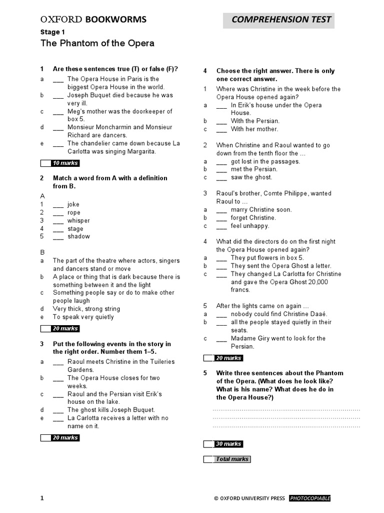 Obw The Phantom of The Opera | PDF