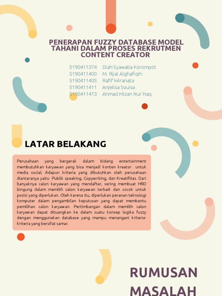Fuzzy Tahani untuk Rekrutmen Kreator | PDF