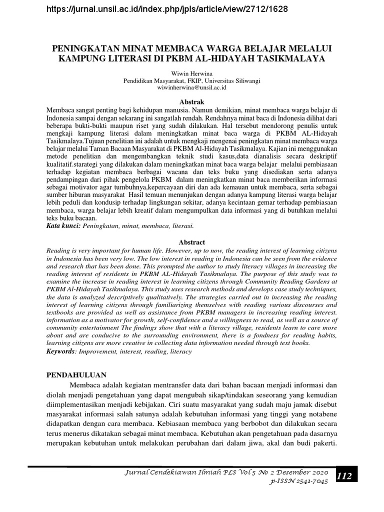 Jurnal Liteasi - Wiwin Herwina | PDF