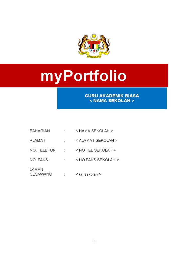 TEMPLATE MYPORTFOLIO GAB Rendah | PDF
