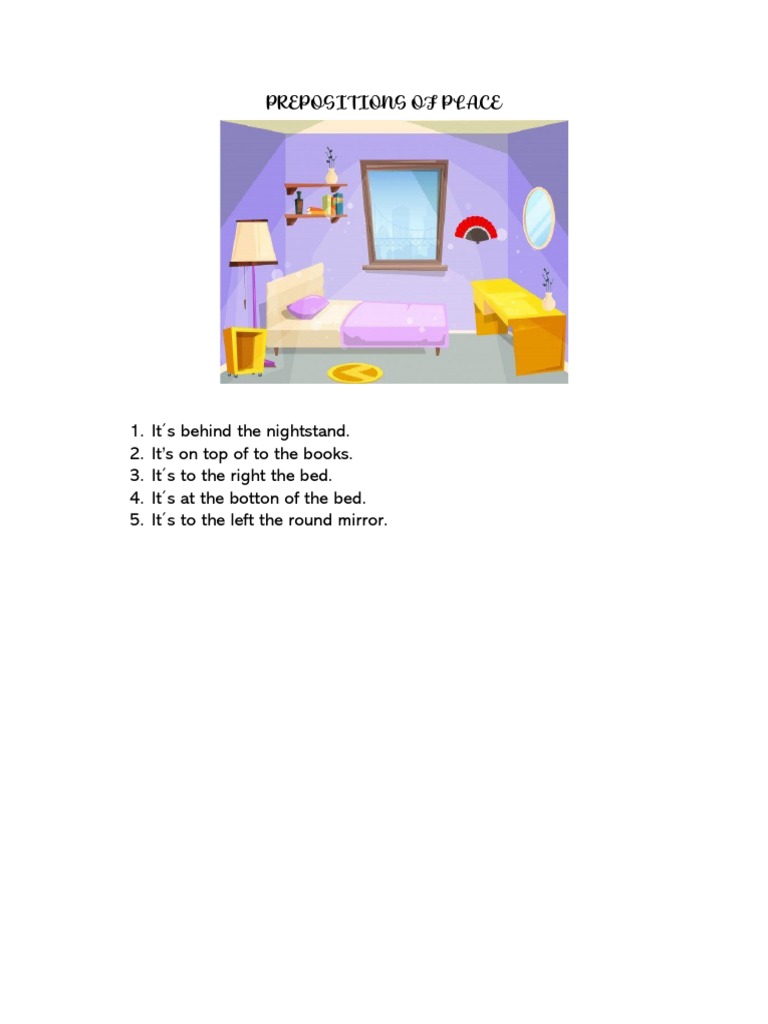 Prepositions of Place | PDF