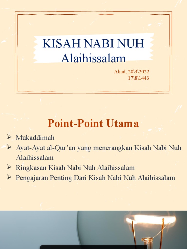 Pengajaran dari Kisah Nabi Nuh | PDF