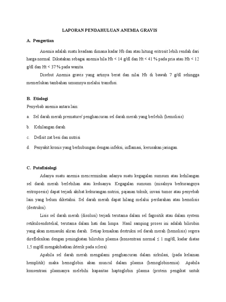 Anemia Gravis | PDF