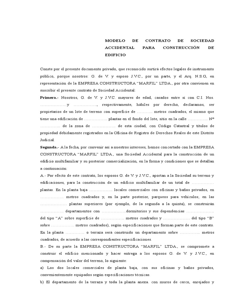 138-Cont. de Soc. para La Construccion de Un Edificio | PDF