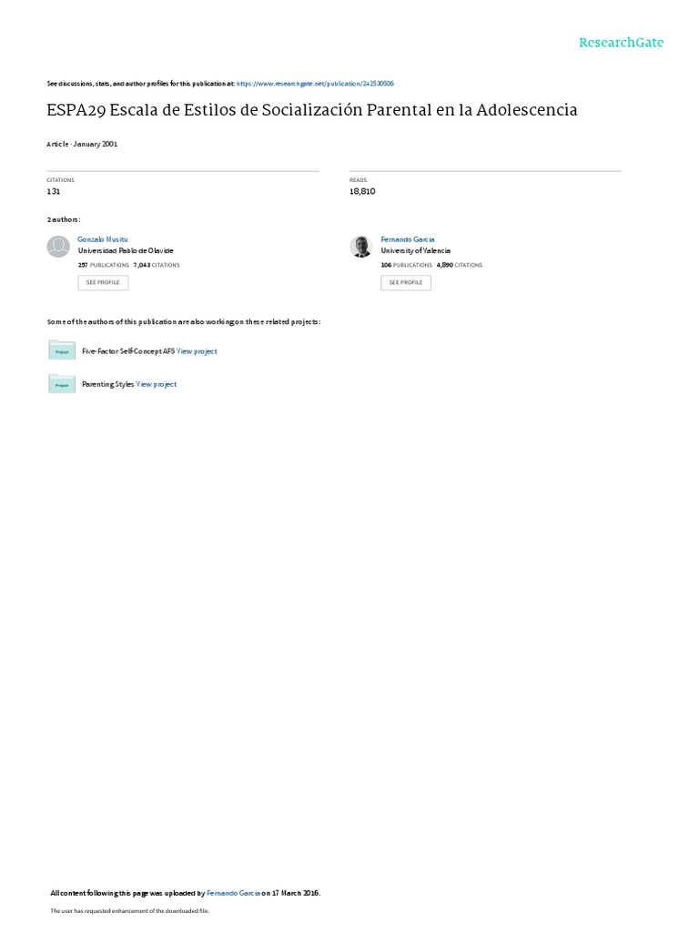 032 Musitu Garcia 2004 | PDF | Sicología | Psicología Aplicada