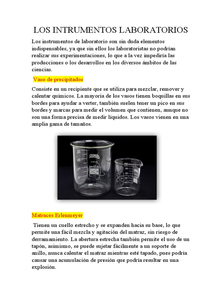 Instrumentos Esenciales de Laboratorio | PDF | Química