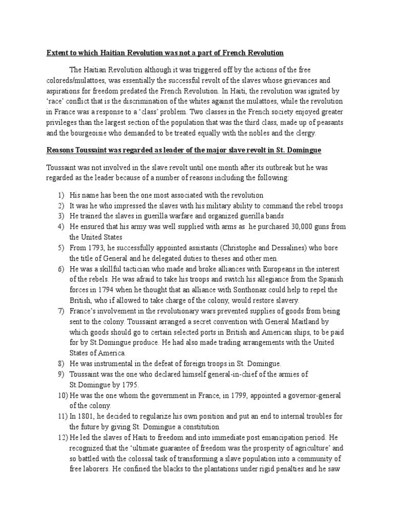 Power Point Presentation - Haitian Revolution | PDF | Slavery