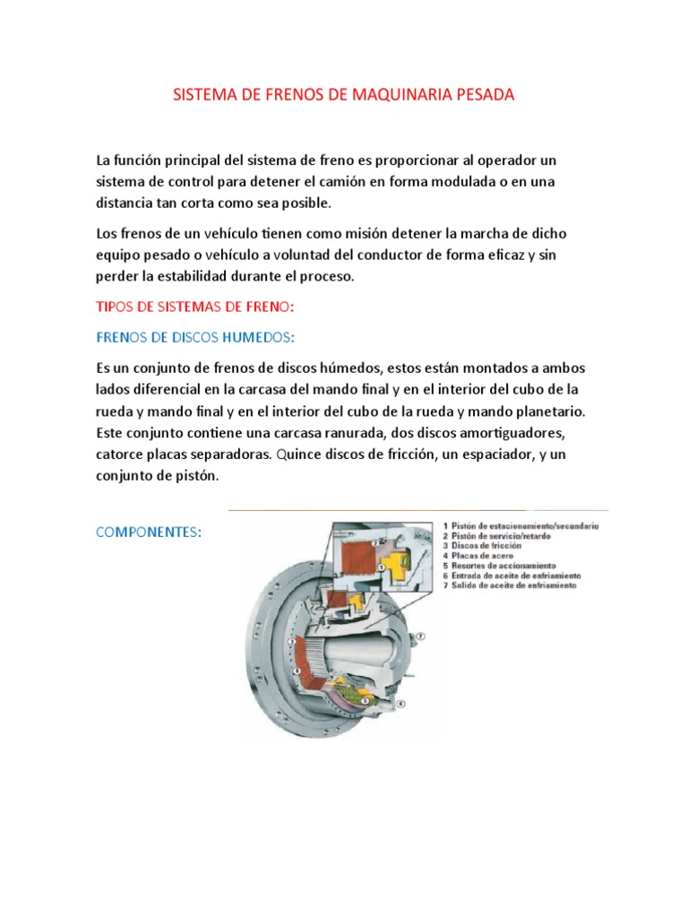 Sistema de Frenos de Maquinaria Pesada | PDF | Eje | Camión