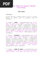 Teste Stroop Victoria: Avaliação Cognitiva | PDF | Atenção | Memória