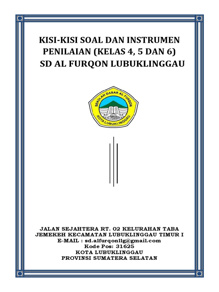 Kisi-Kisi Soal Dan Instrumen Penilaian (Formatif Dan Sumatif) (SD 4, 5, 6 - ) | PDF