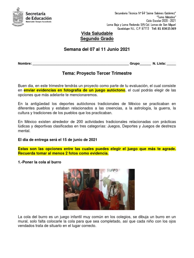 Vida Saludable - Proyecto | PDF