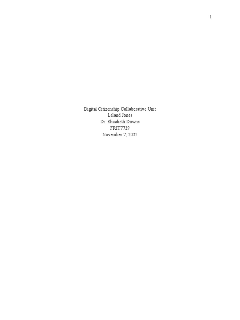 Digital Citizenship Collaborative Unit | PDF | Cyberbullying | Password