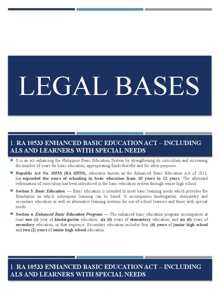 UNIT 2 (PART 3) - Legal Bases | PDF
