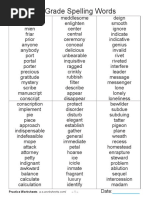 7th Grade Spelling List 2004 | PDF