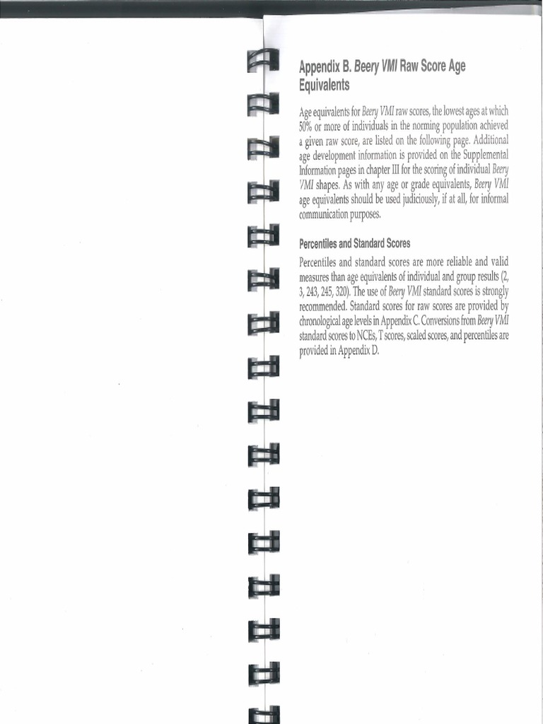 Tablas Beery VMI | PDF