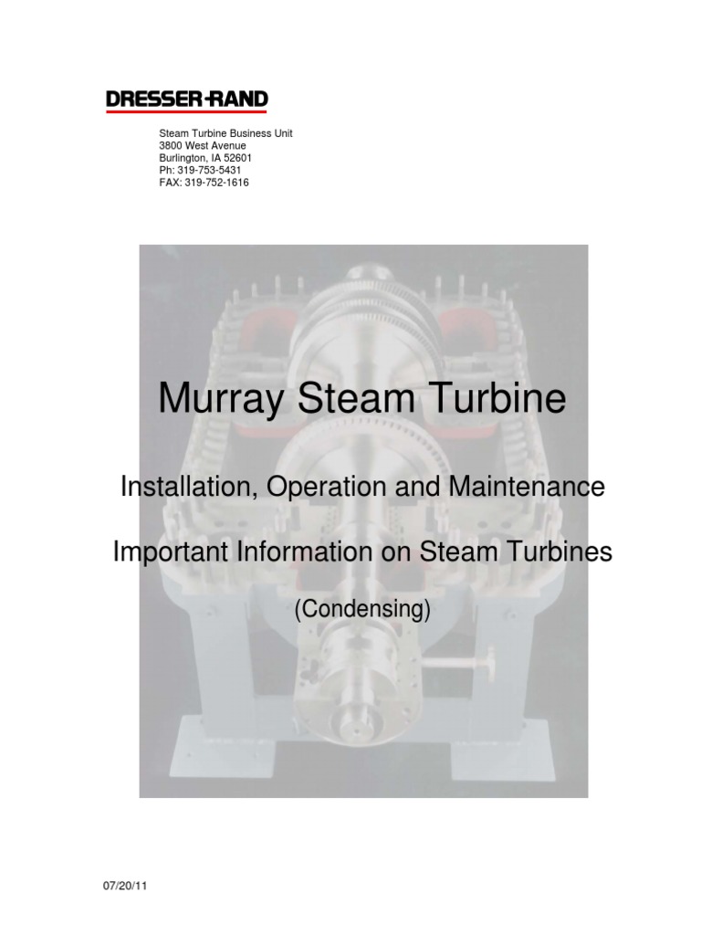 Murray Steam Turbine - RGC IOM Speed Indication | PDF
