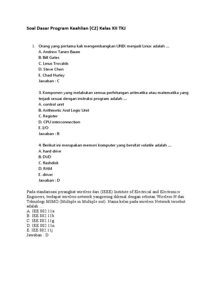 Latihan Soal c2 | PDF