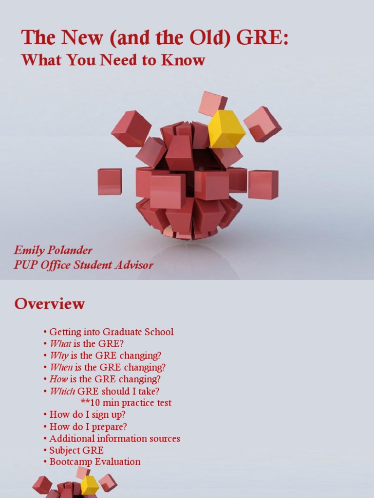 The New (And The Old) GRE:: What You Need To Know | PDF | Graduate ...