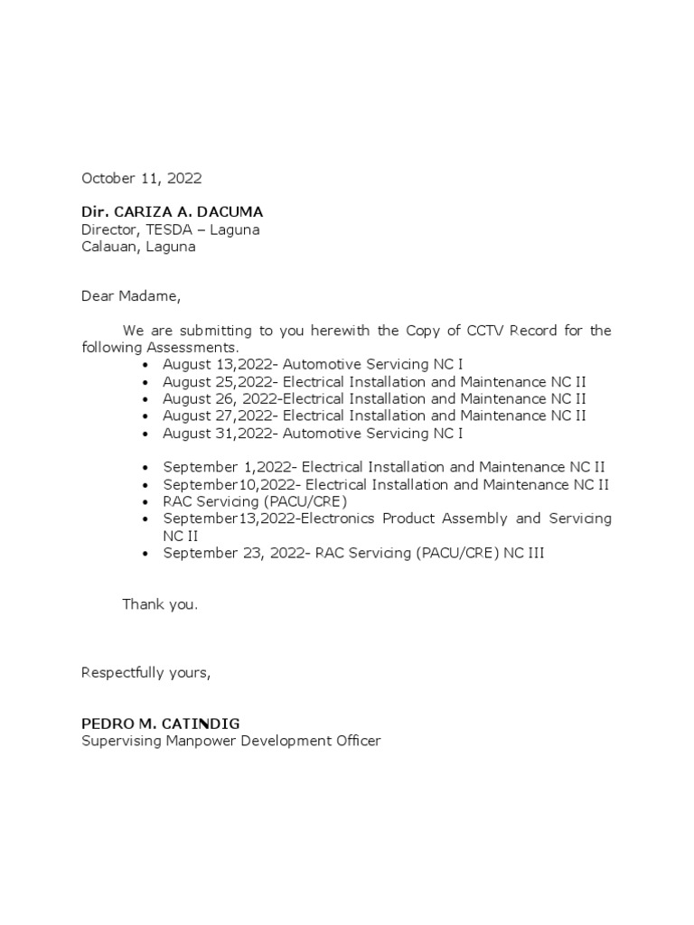 CCTV Cover Letter | PDF
