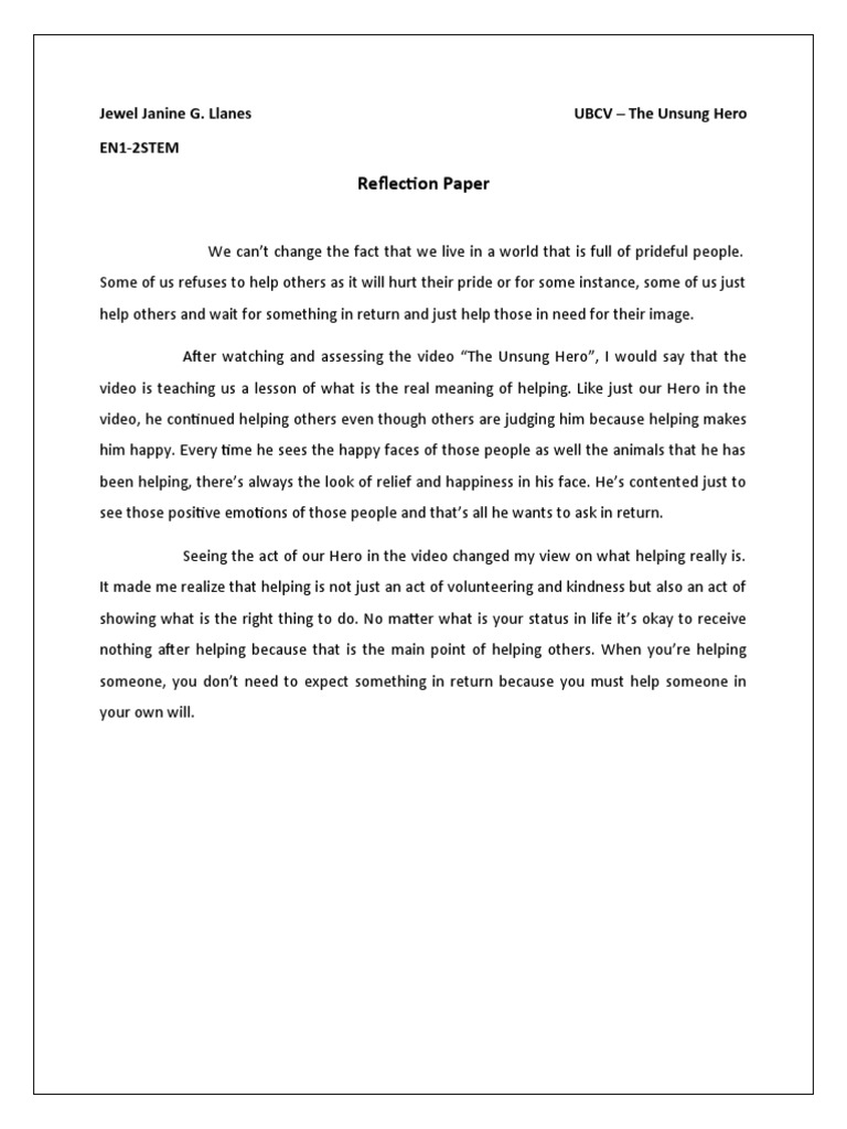 Reflection Paper | PDF