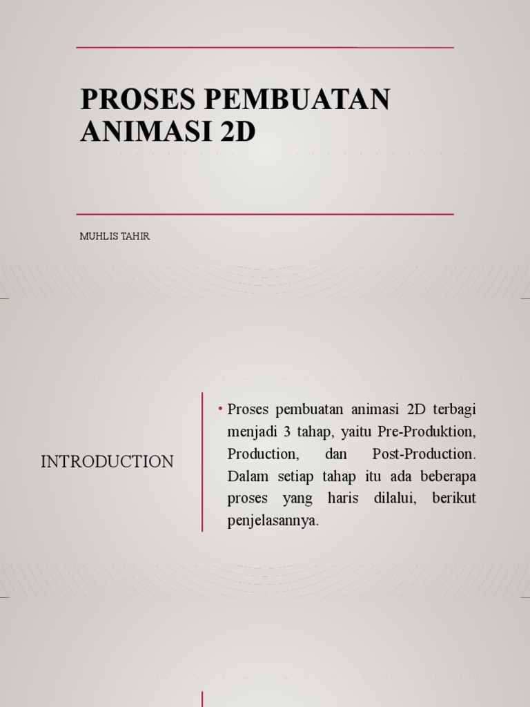 Proses Pembuatan Animasi 2D | PDF