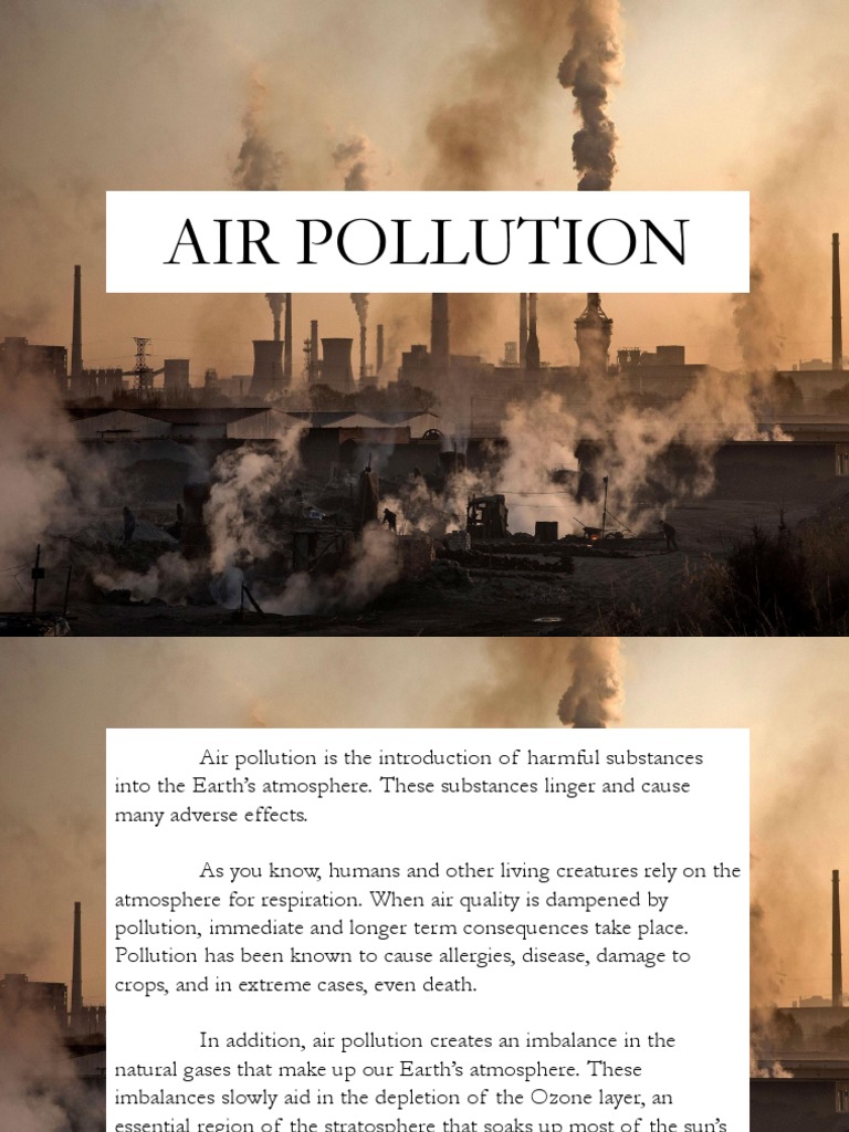 Air Pollution | PDF | Atmosphere Of Earth | Air Pollution