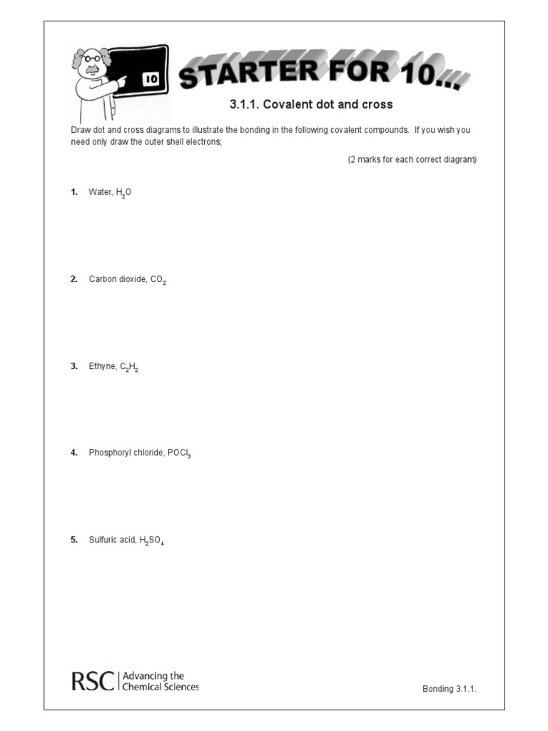Bonding worksheet | PDF | Chemical Bond | Ionic Bonding