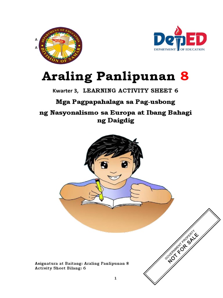 Final - AP8 q3 LAS 6 - Pag-Usbong NG Nasyonalismo Sa Europa at Ibang ...