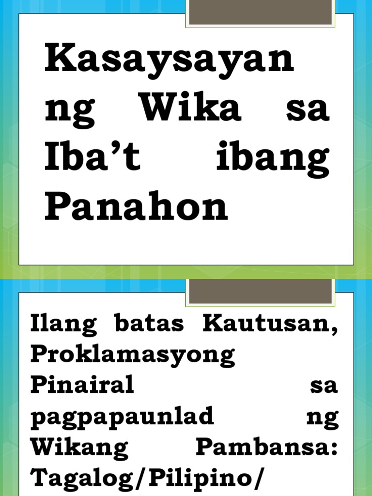 Kasaysayan NG Wika | PDF