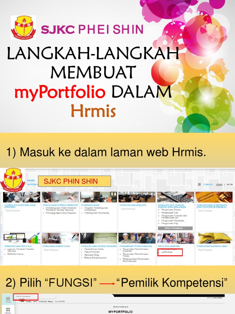 Langkah Myportfolio DLM Hrmis | PDF