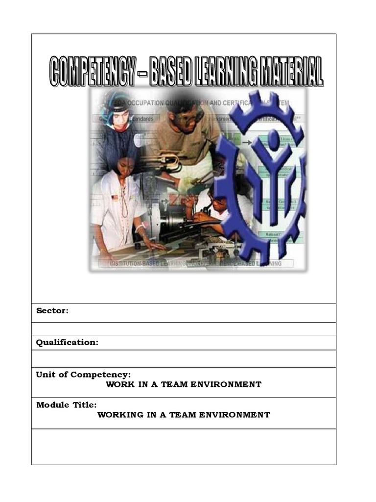 CBLM Work in A Team Environment | PDF | Nonverbal Communication | Communication