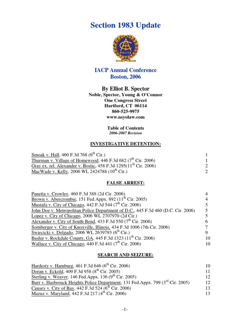 42 U.S. Code 1983 - 2006 Updates | PDF | Law Enforcement | Crime & Violence