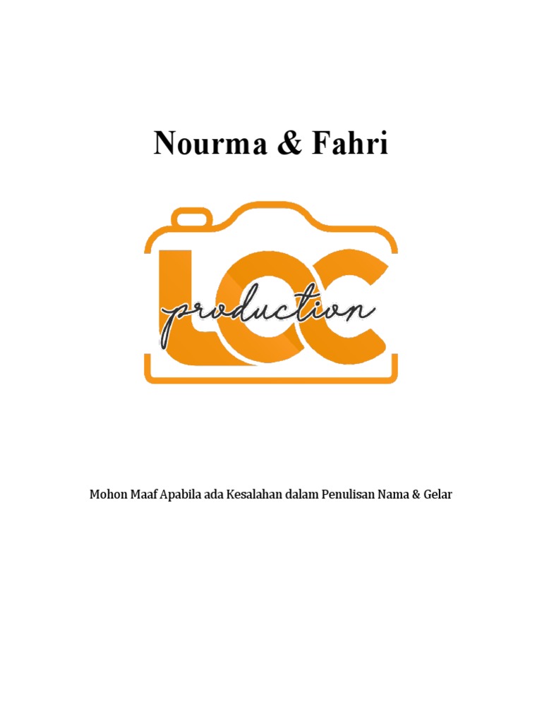 Panduan Pernikahan Nourma & Fahri | PDF