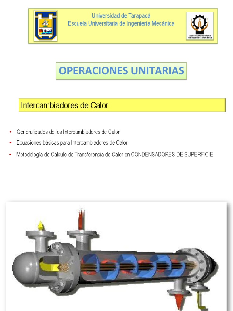 Operaciones Unitarias: Intercambiadores de Calor | PDF