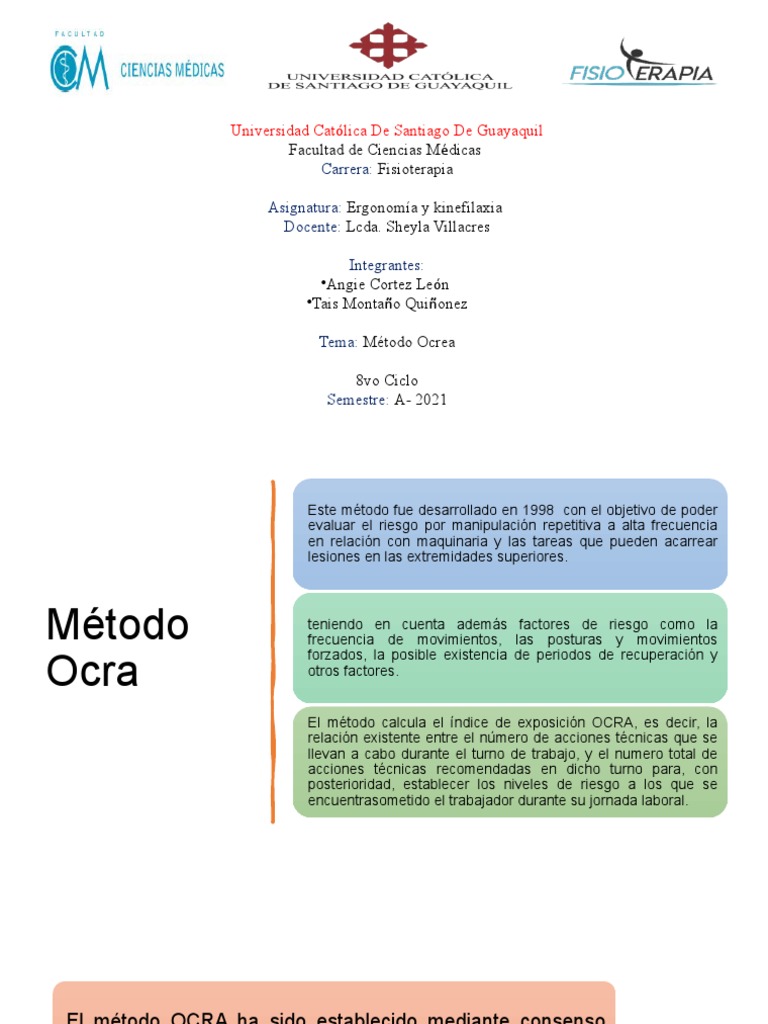 Evaluación del riesgo de lesiones musculoesqueléticas por trabajo repetitivo mediante el método ...