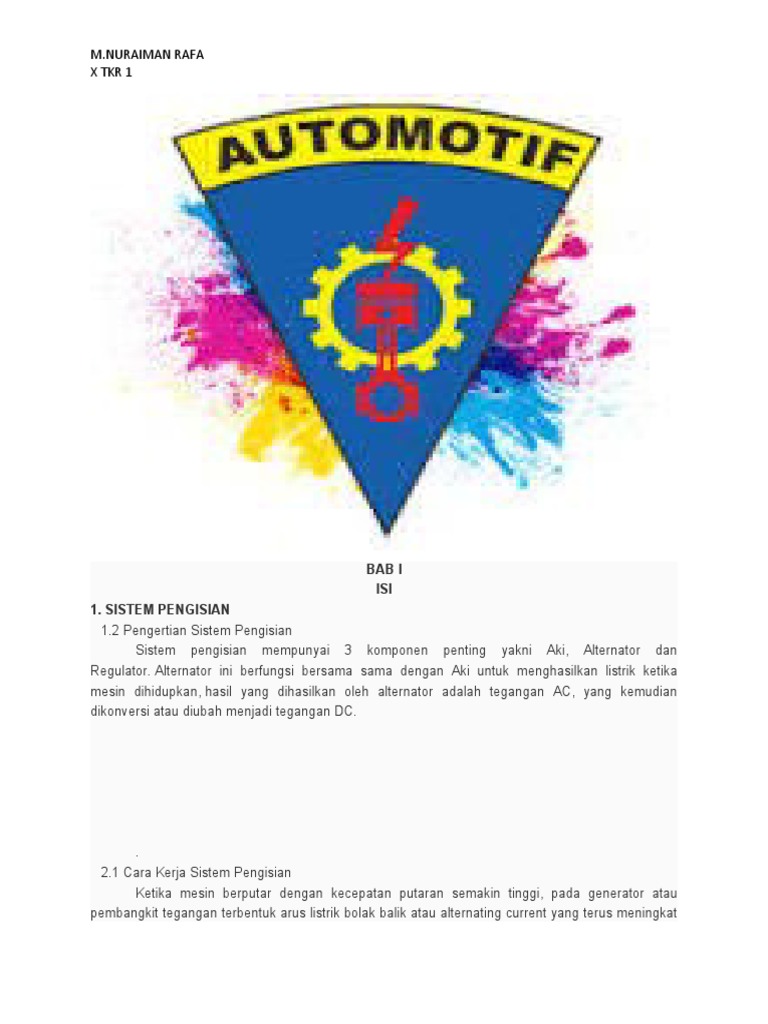 Makalah TKR 1 M.nuraiman Rafa | PDF