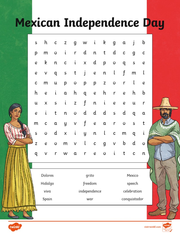 Mexican Independence Day Word Search | PDF