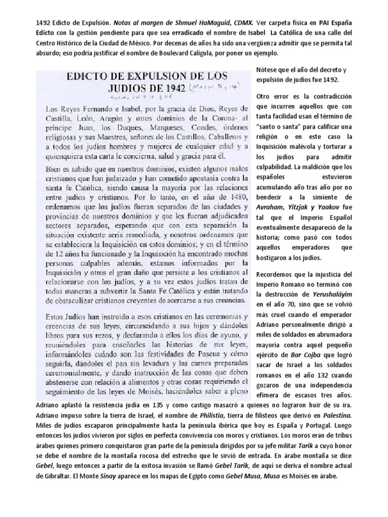 1492 Edicto de Expulsión | PDF | Biblia | Judios