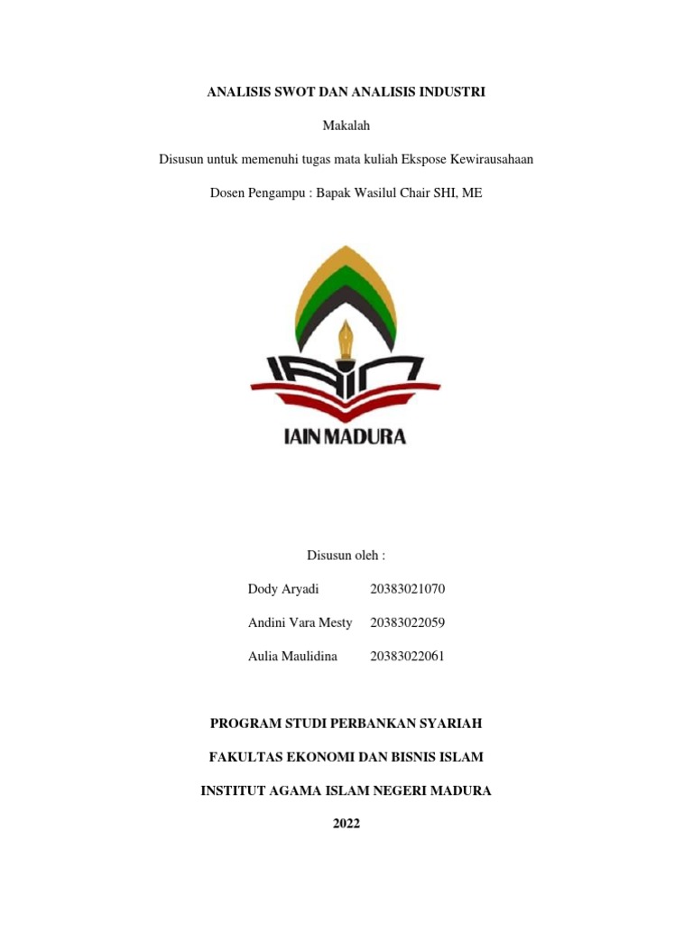 Analisis Swot Dan Analisis Industri | PDF