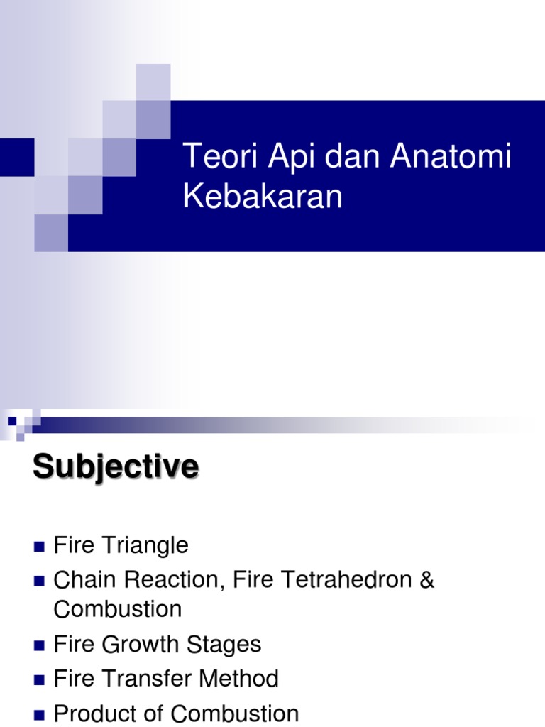Teori API Anatomi Kebakaran 1 | PDF