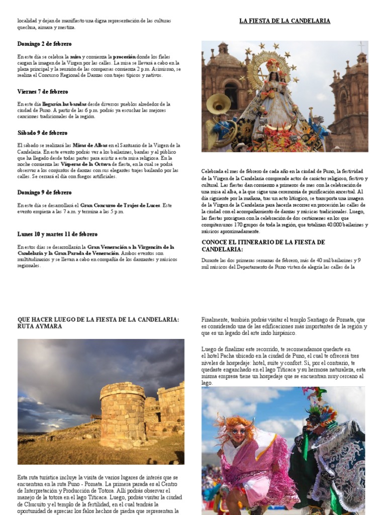 Fiesta de La Candelaria (Diptico) | PDF